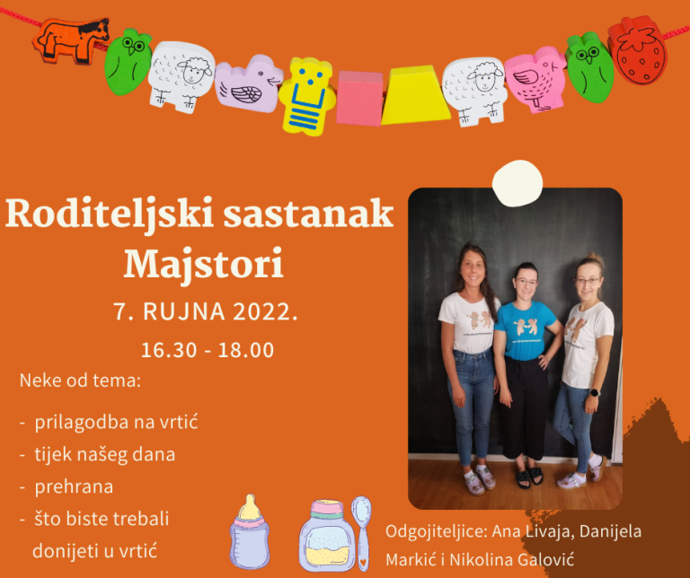 Roditeljski sastanak – Majstori – Dječji vrtić Medenjak